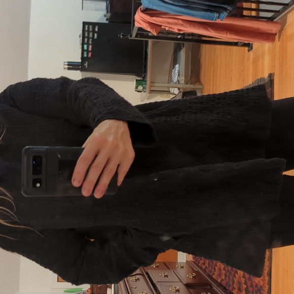 Eileen Fisher | Jackets & Coats | Superb Eileen Fisher Black Swing Cape ...